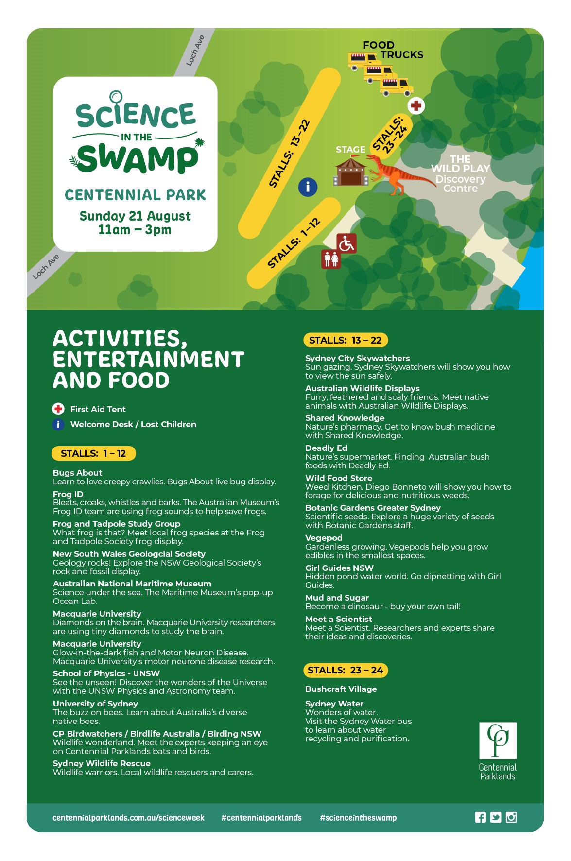 Science in the Swamp – Sunday 21 August 2022 - Centennial Parklands